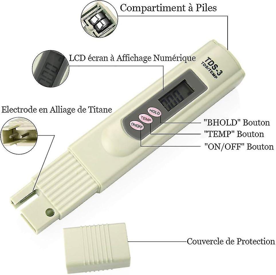 Tds-3 Drinking Water Quality Meter Digital Tester Temperature Ppm Test ...