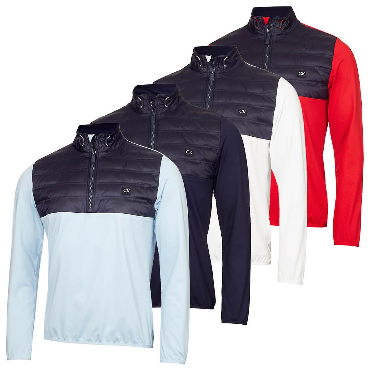 Calvin Klein Mens Rangewood Half Zip Hybrid Insulated Golf Sweater ...