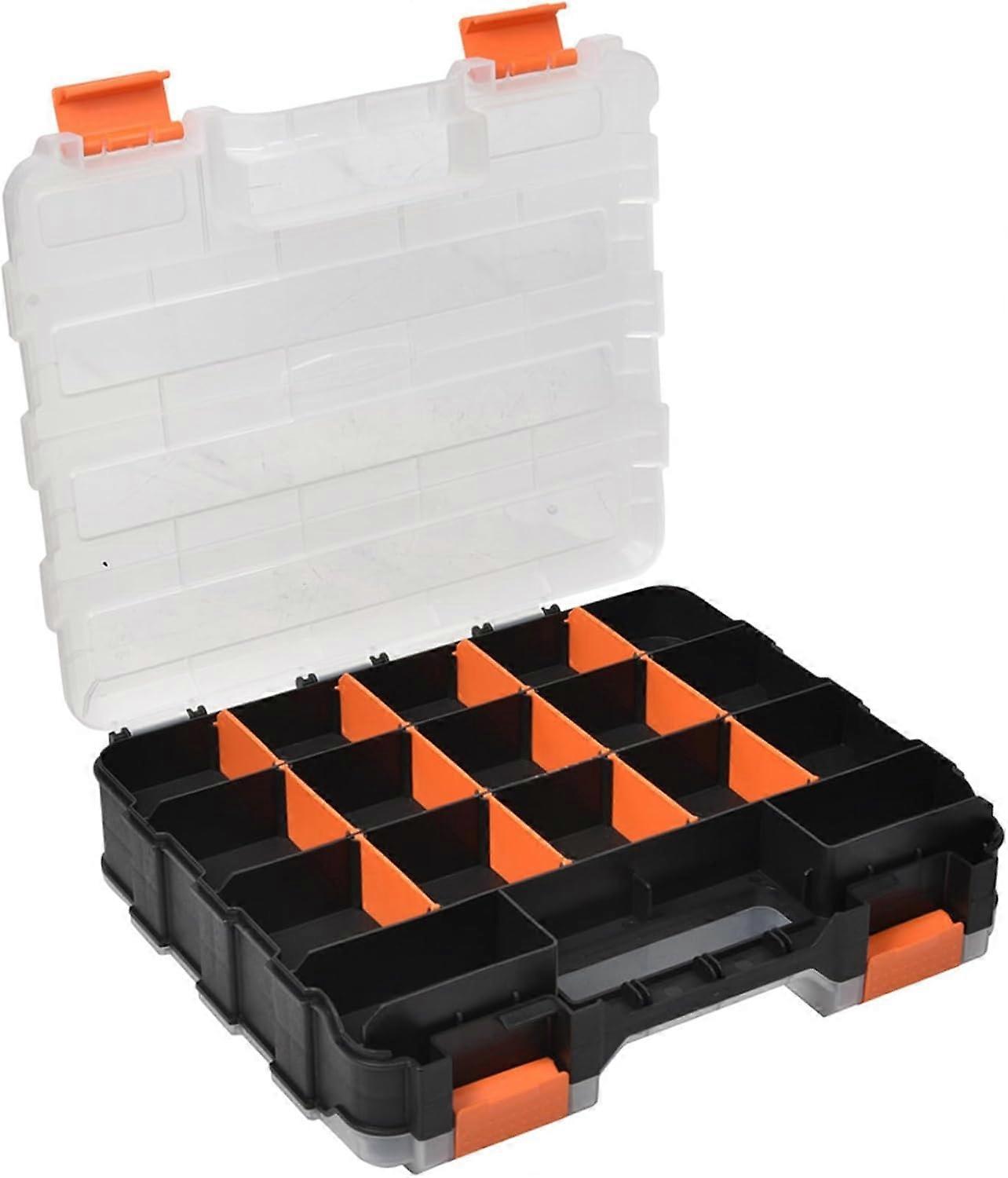 Small Parts Storage Box, Double Sided 34 Compartment Hardware Storage ...
