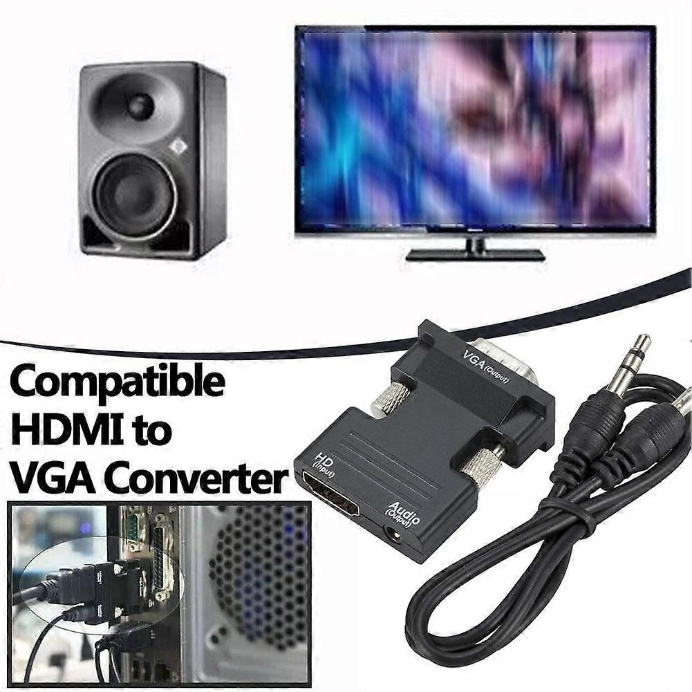 HDMI to VGA Converter Adapter Cable HDMI INPUT to VGA OUTPUT for TV PC ...