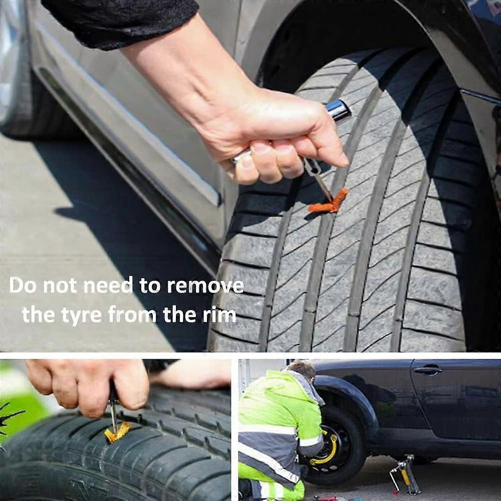 good Tire Repair Kit 46 Pieces Tubeless Tire Puncture Repair Wheel ...