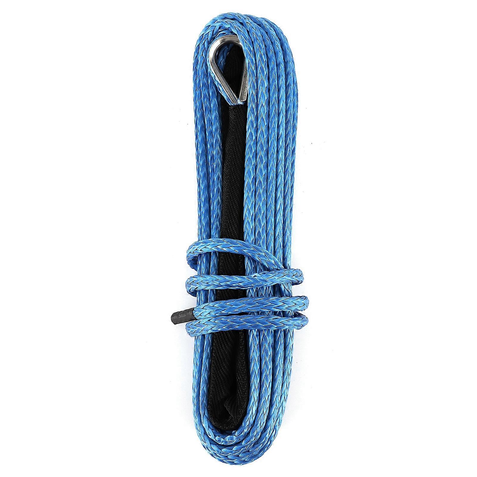 Winch Rope 15m Cable 7700lbs Nylon Trailer Recovery Towing Strap for ...