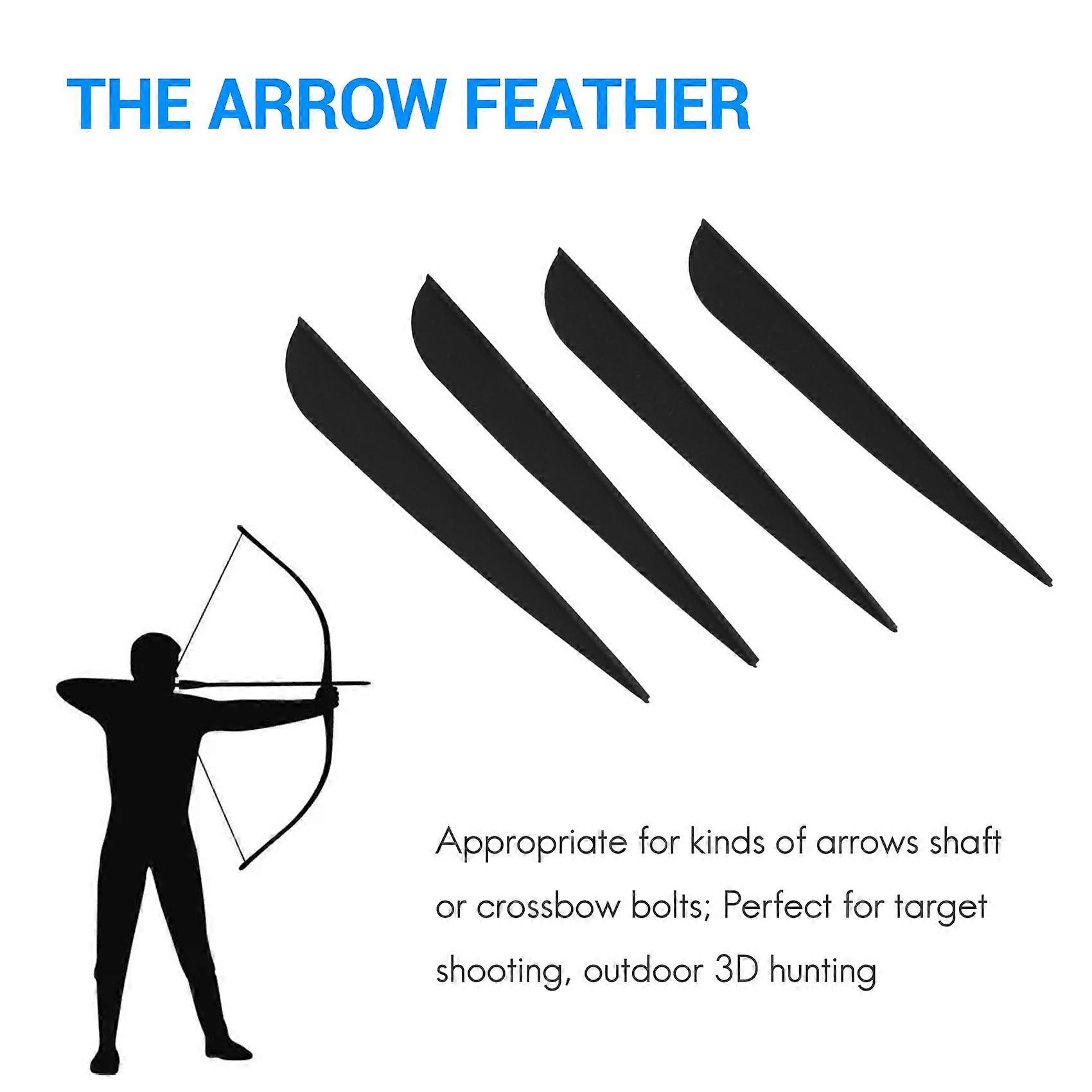 Arrows Vanes 4 Inch Plastic Fletching for DIY Archery Arrows 50 Pack ...