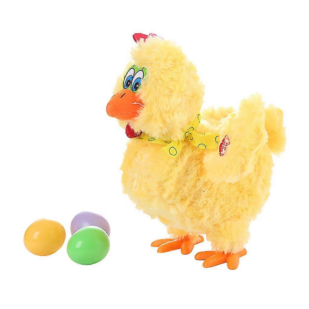 Electronic Crazy Chicken Plush Toy Electric Funny Dancing Laying Eggs ...