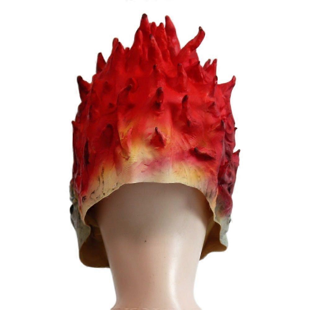 Halloween Ghost Rider Red And Blue Flame Skull Mask Horror Ghost Full ...