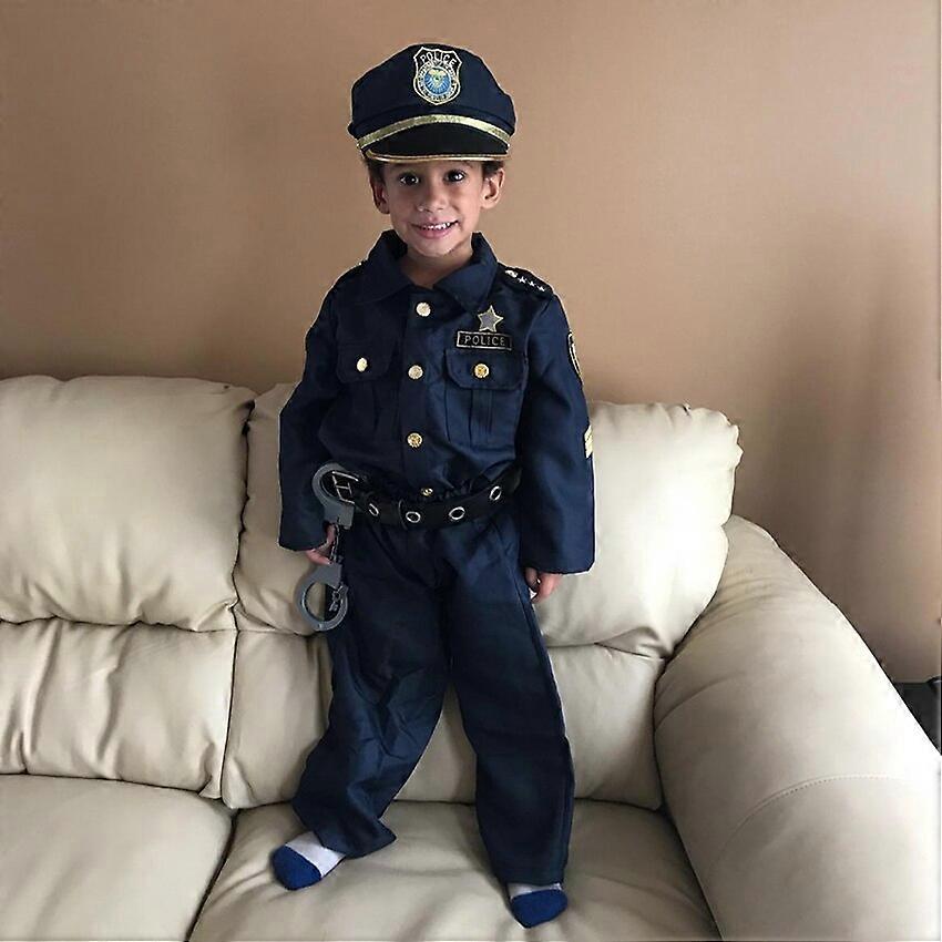 Traffic Police Uniform Child Suit Policeman Cosplay Halloween Costume ...