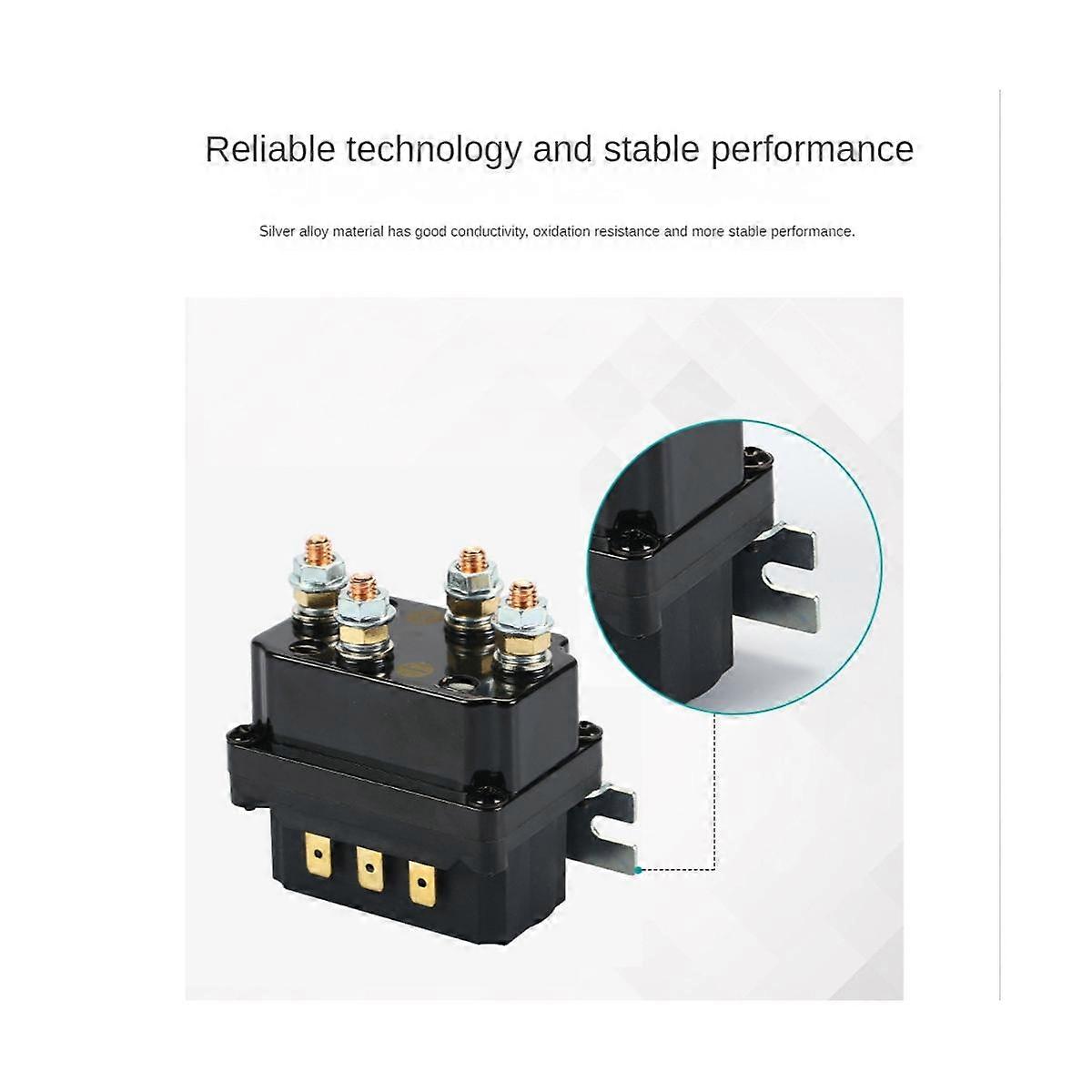 12V Winch Rocker Switch Thumb 250A Solenoid Relay Contactor Winches for ...