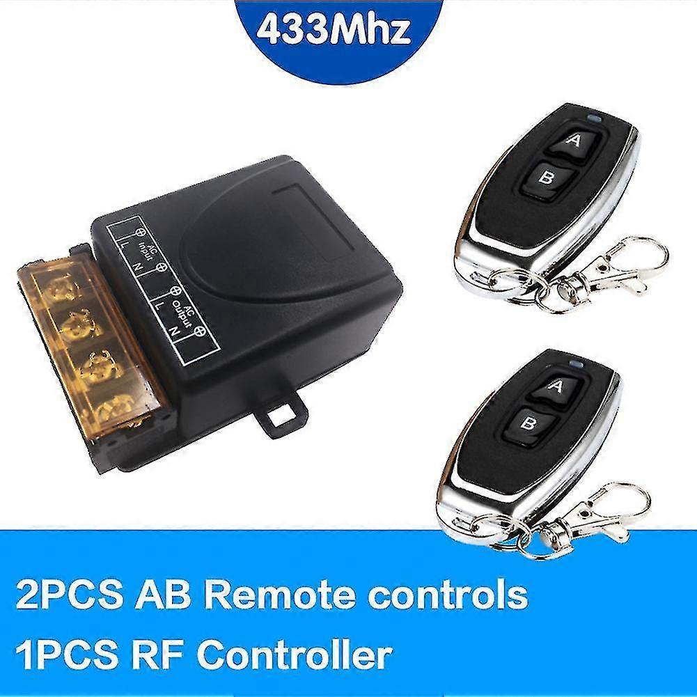 433mhz 220v Water Pump Remote Control Switch 1ch 30a Receiver Module On ...
