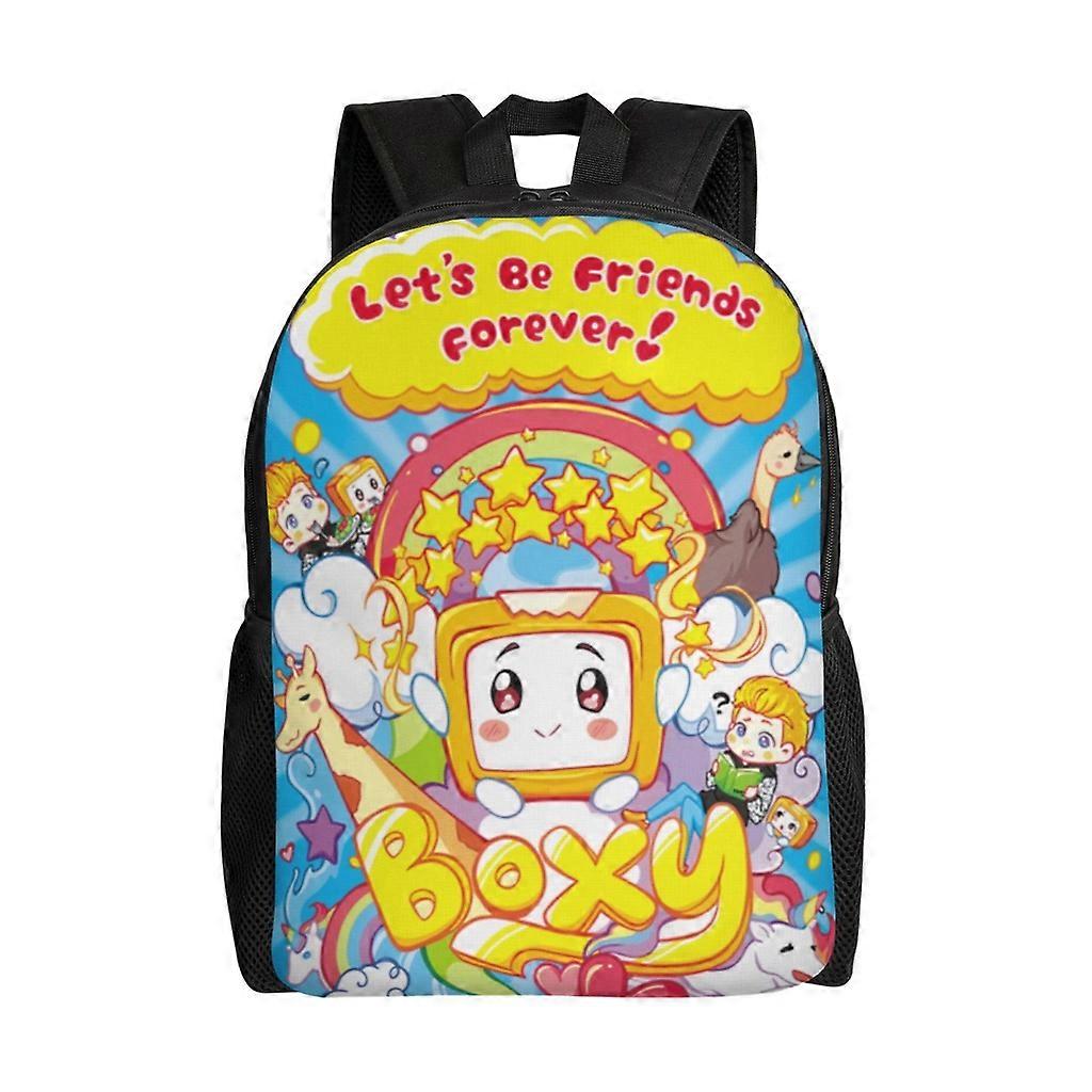 Lankybox Foxy Backpack Teenager School Bag Canvas Notebook Backpack Bag ...