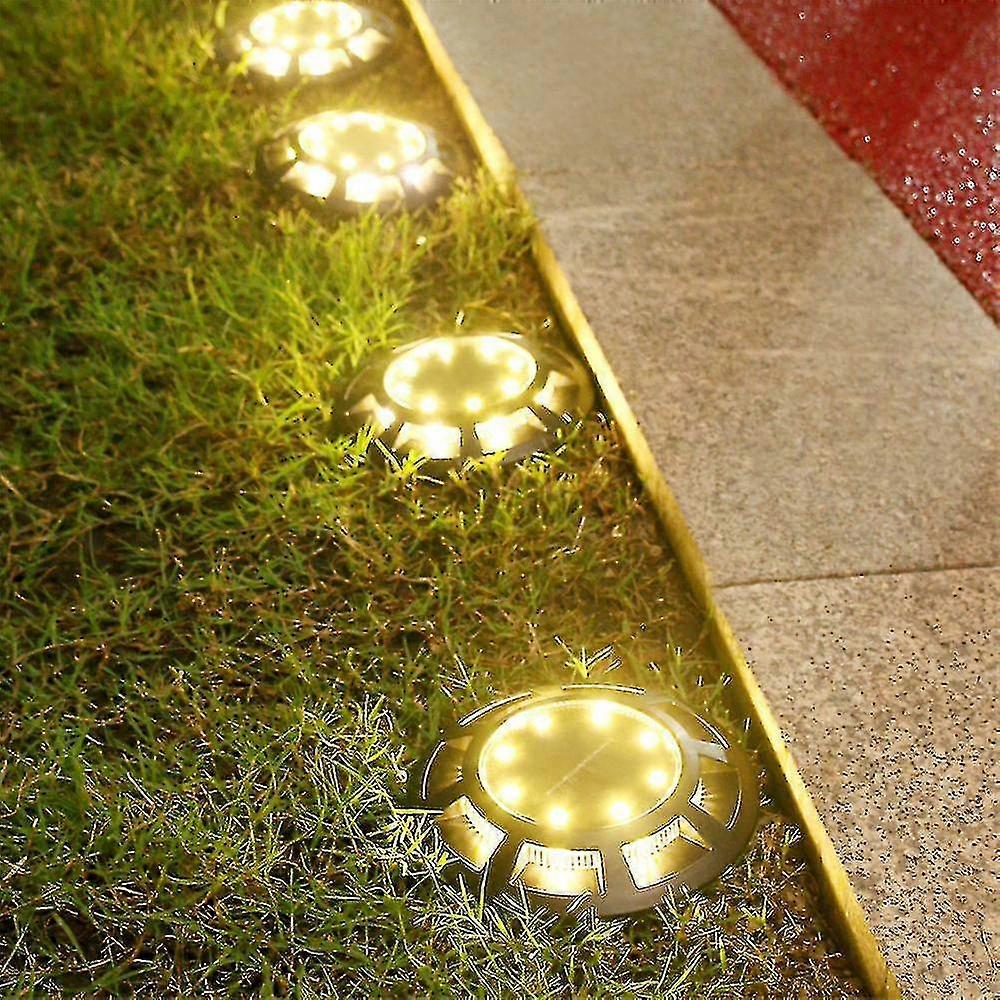 Solar Ground Light, 16 Led Solar Lights Waterproof In-ground Light ...
