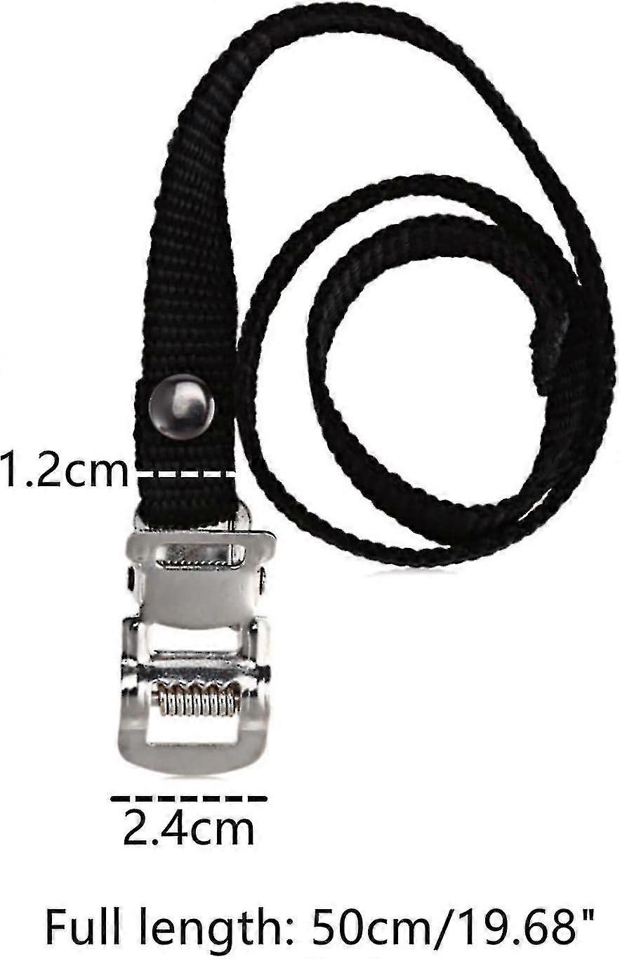 4pcs Bike Pedals Clips Adjustable Toe Strap Nylon Spin Bike Pedal ...