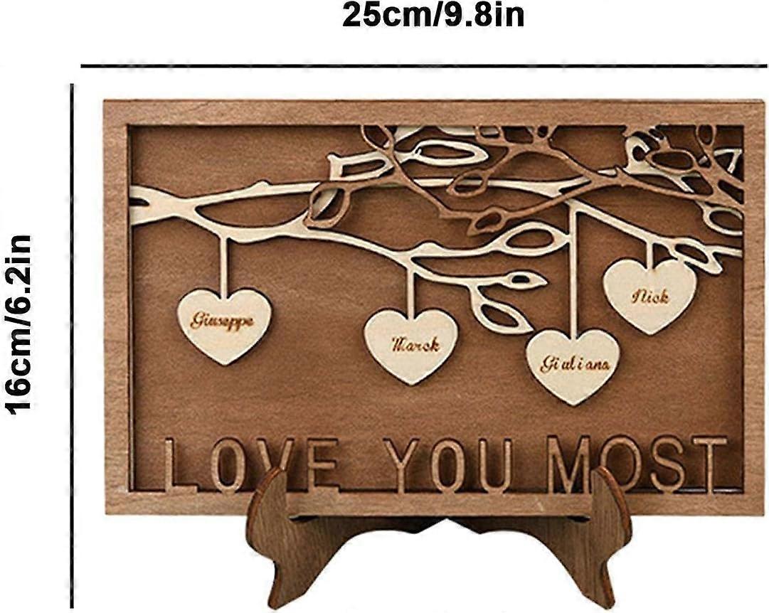 3D Family Tree Decor,4/5/10/12 Names Engraved Family Tree Frames - DIY ...