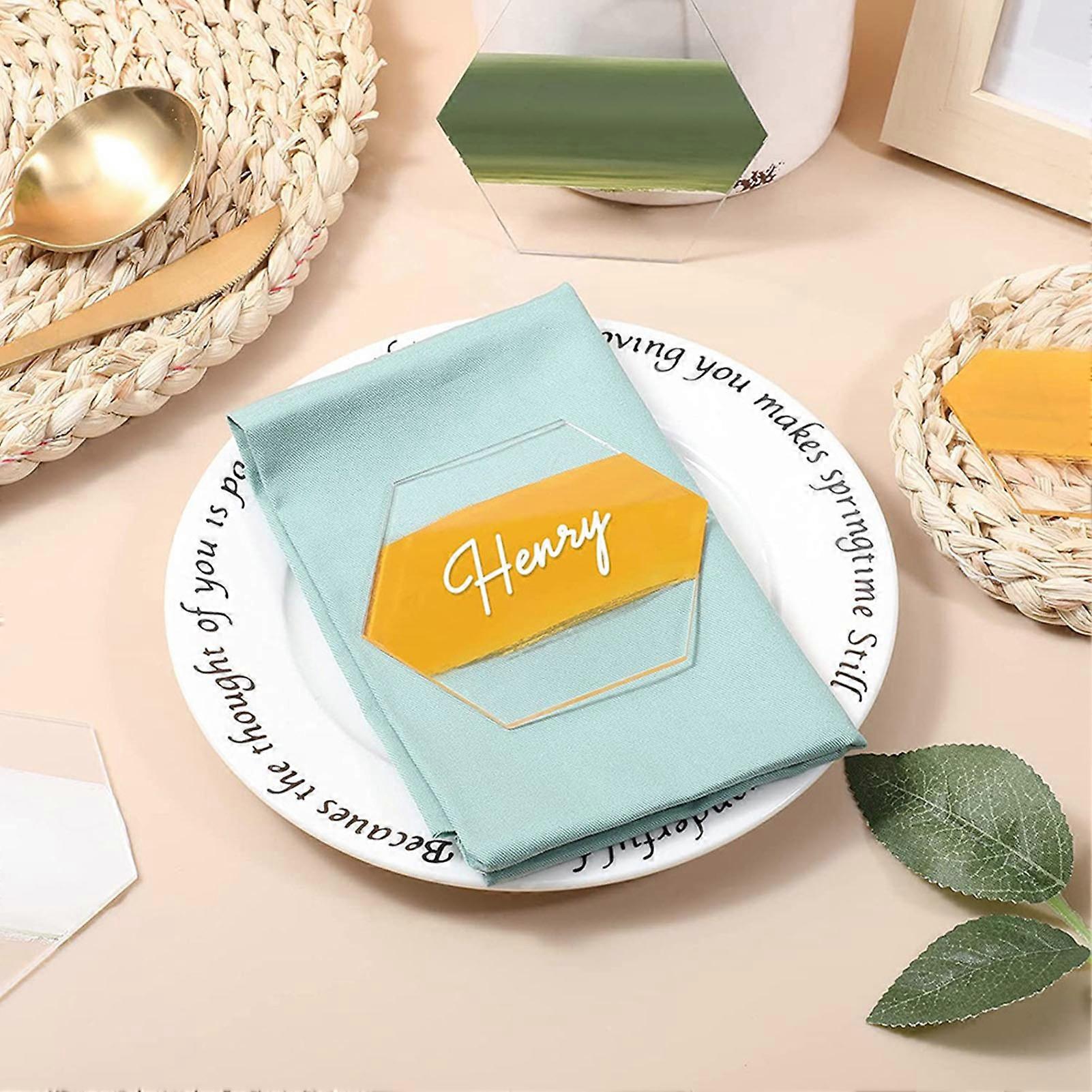 Clear Acrylic Wedding Guest Name Card Reusable DIY Invitations Guest ...