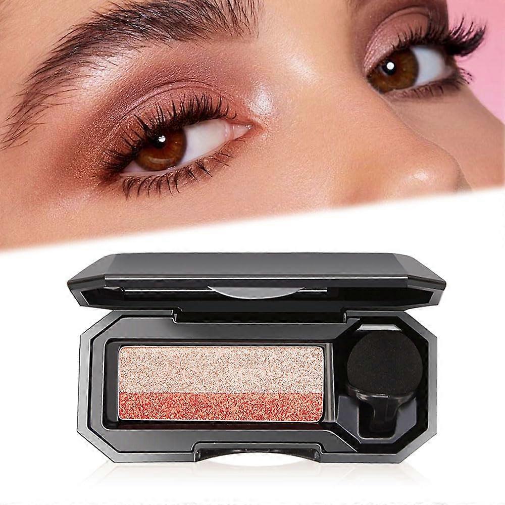 Two-Tone Eyeshadow,Two-Tone Makeup Eyeshadow,Waterproof Durable ...