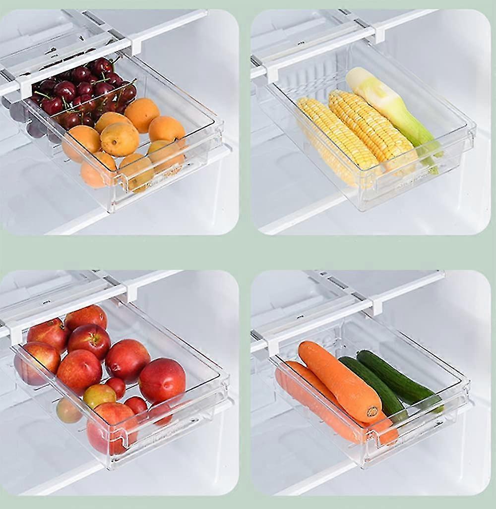 Fridge Organiser Drawer, Fridge Freezer With Pull-Out Drawers ...