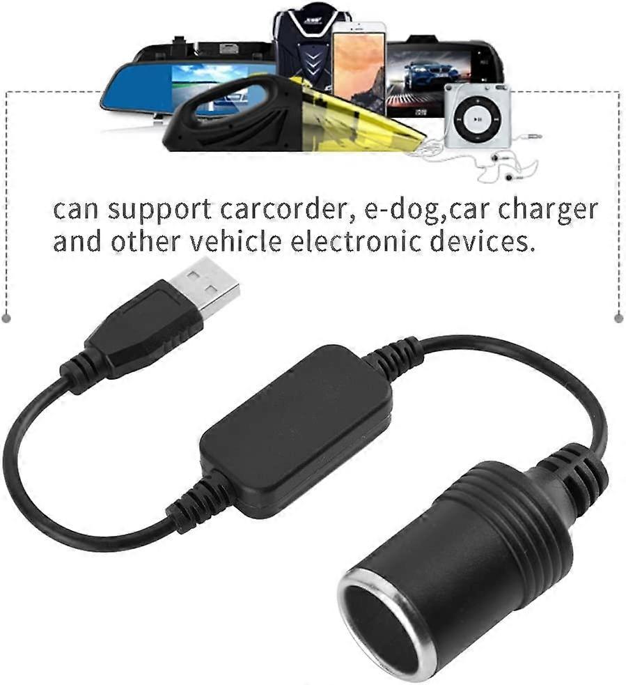 USB to Car Cigarette Lighter USB Port to 12V Car Cigarette Lighter Socket Female Converter ...