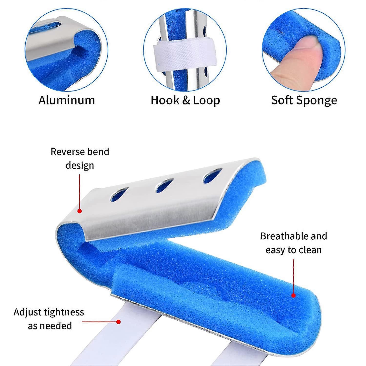 Set of 3 Finger Splint Trigger Finger Support Adjustable Mallet Finger ...