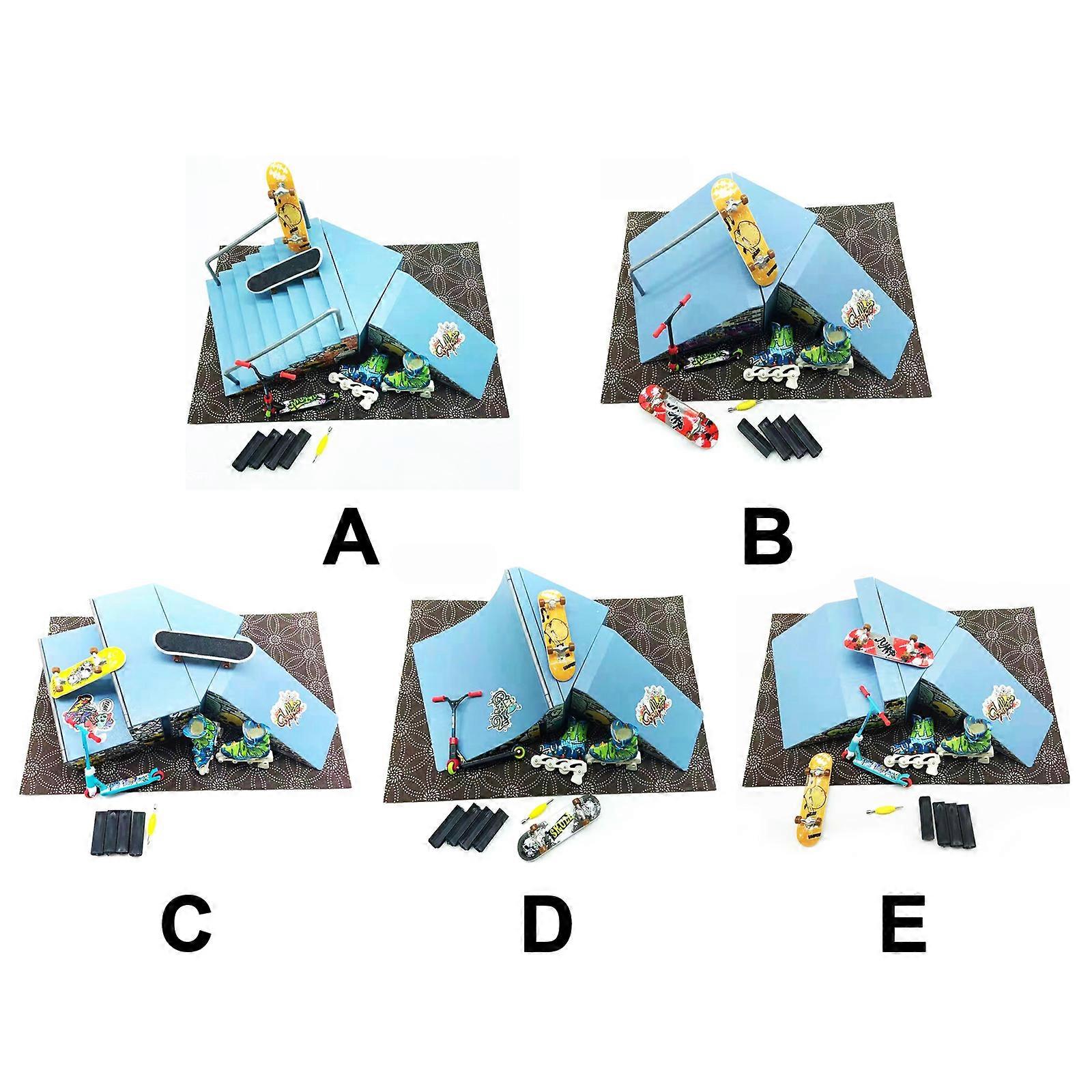 Best discount-Finger Skateboard Ramp Set,Fingerboard Skate Park Kit ...