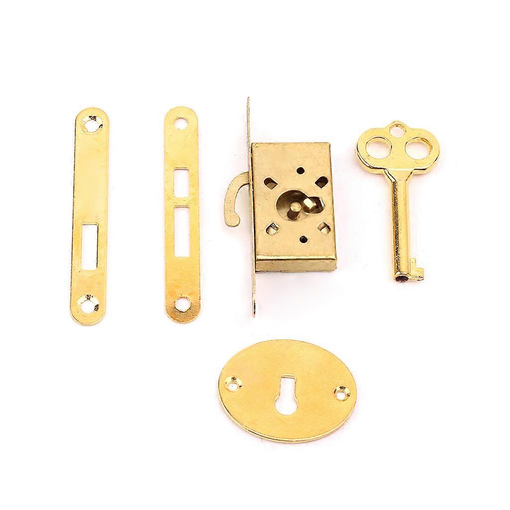 Vintage Drawer Lock With for Key Antique Small Box Cabinet Door Locks ...