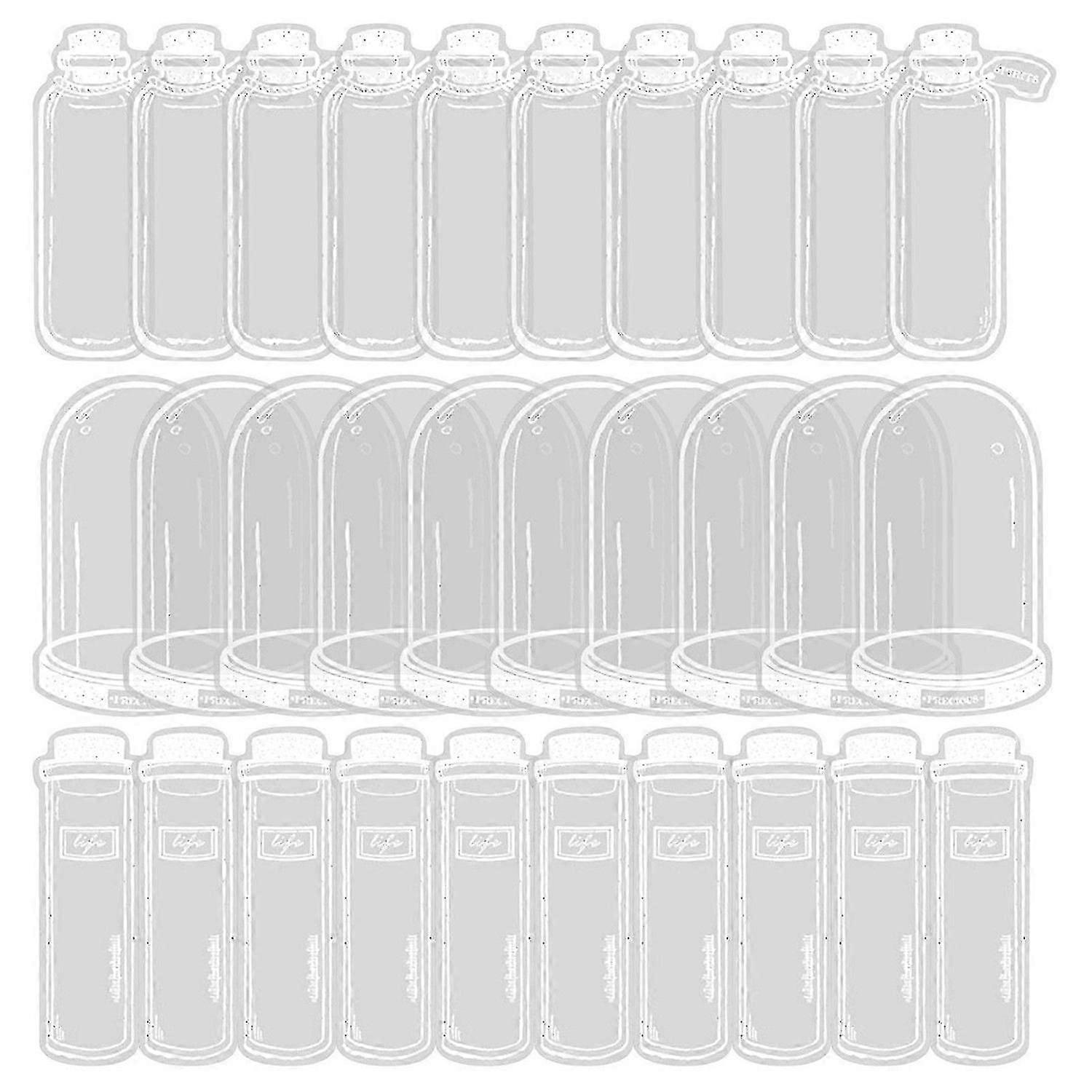 30Pcs Transparent Dried Flower Bookmarks, Diy Dried Flower Bookmark ...