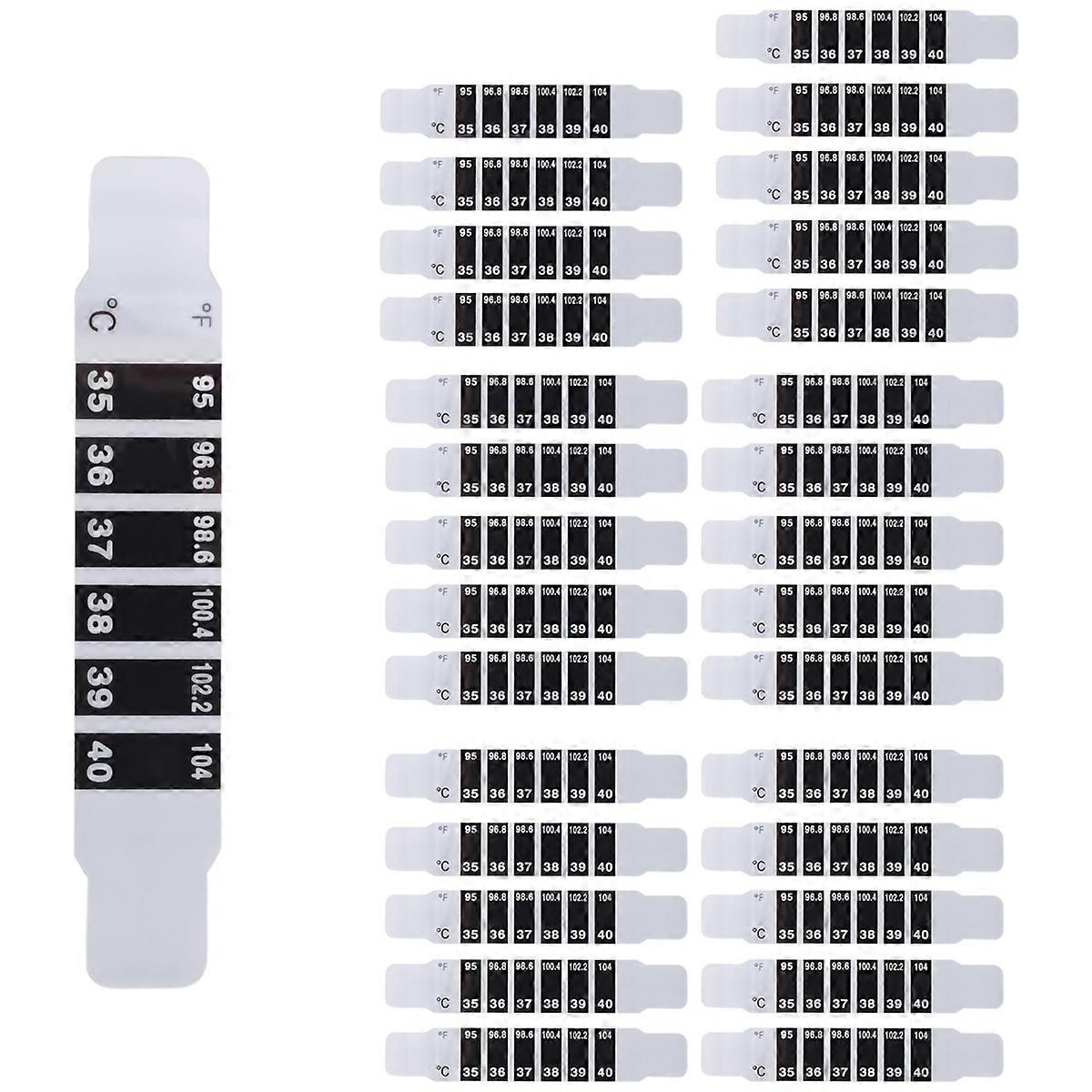 30 Pcs Forehead Thermometer Strips Adhesive Thermometer Strips Reusable ...