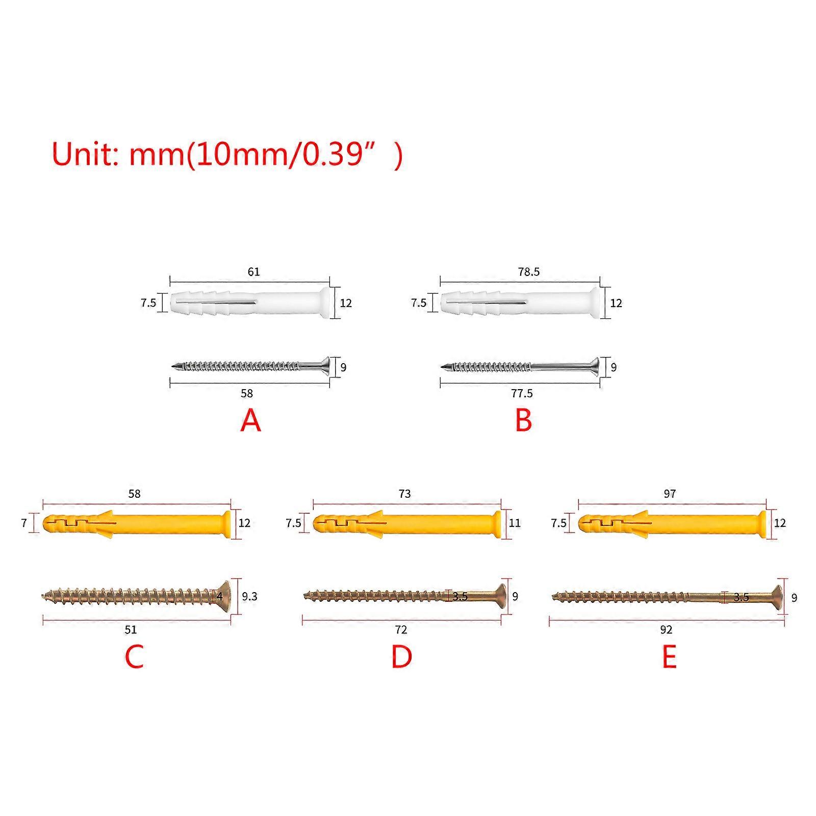 Wall Plugs & Screws for Brick Masonry Heavy Duty Plastic Expansion Pipe ...