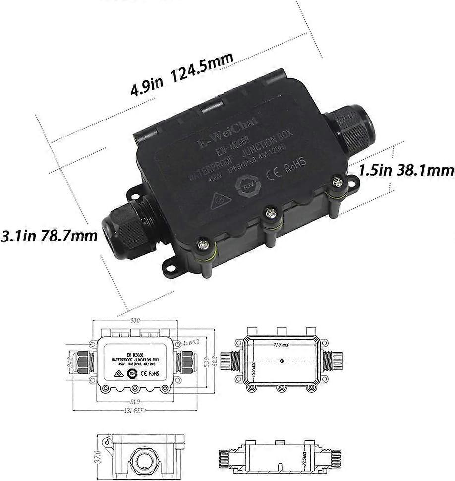 Low Voltage Wire Connectors IP68 External Electrical Junction Box M20 5 ...