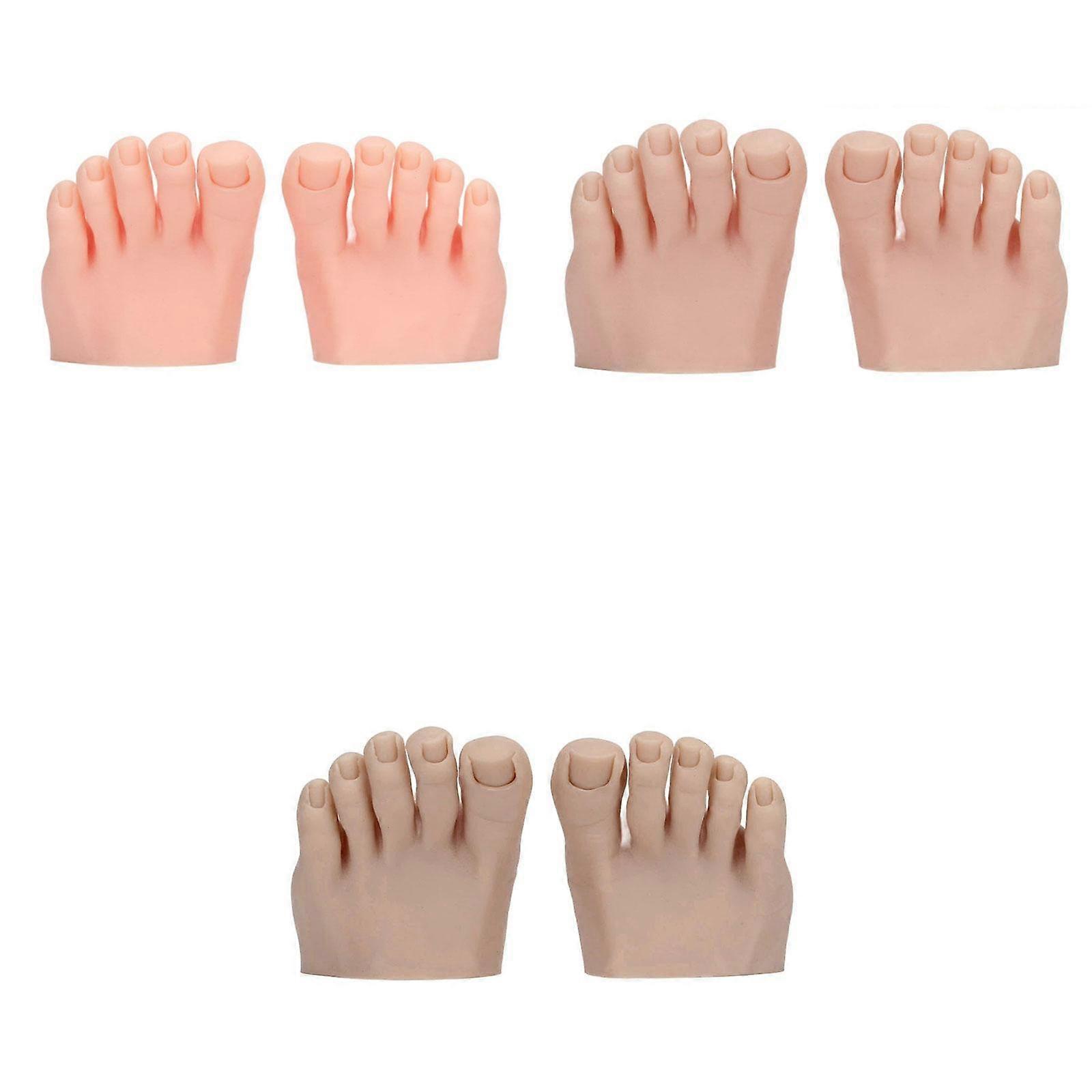 Practice Fake Foot Model Nail Mannequin Realistic Reusable Display ...