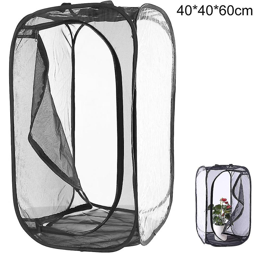 All Black Insect-proof Net Box Foldable Plant Greenhouse Light ...