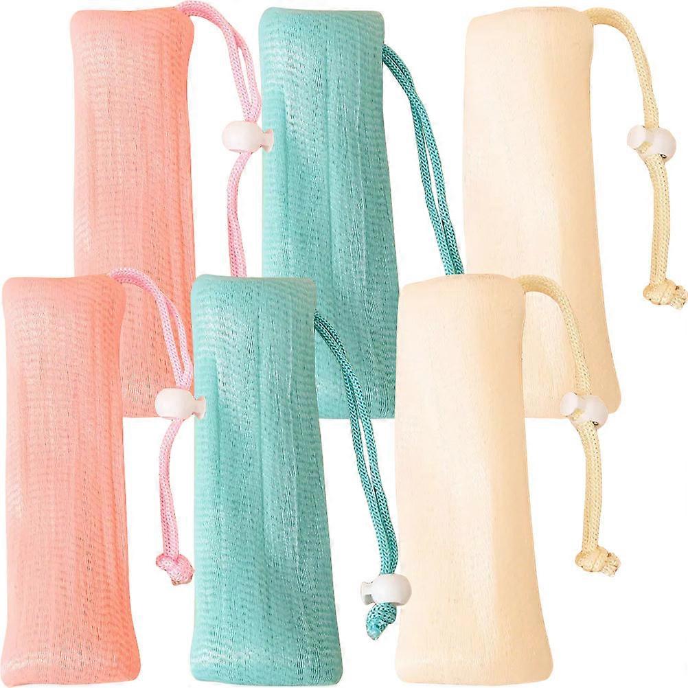 Hanging Soap Pouch 6Pcs Drawstring Design Exfoliating Soap Pouches For ...