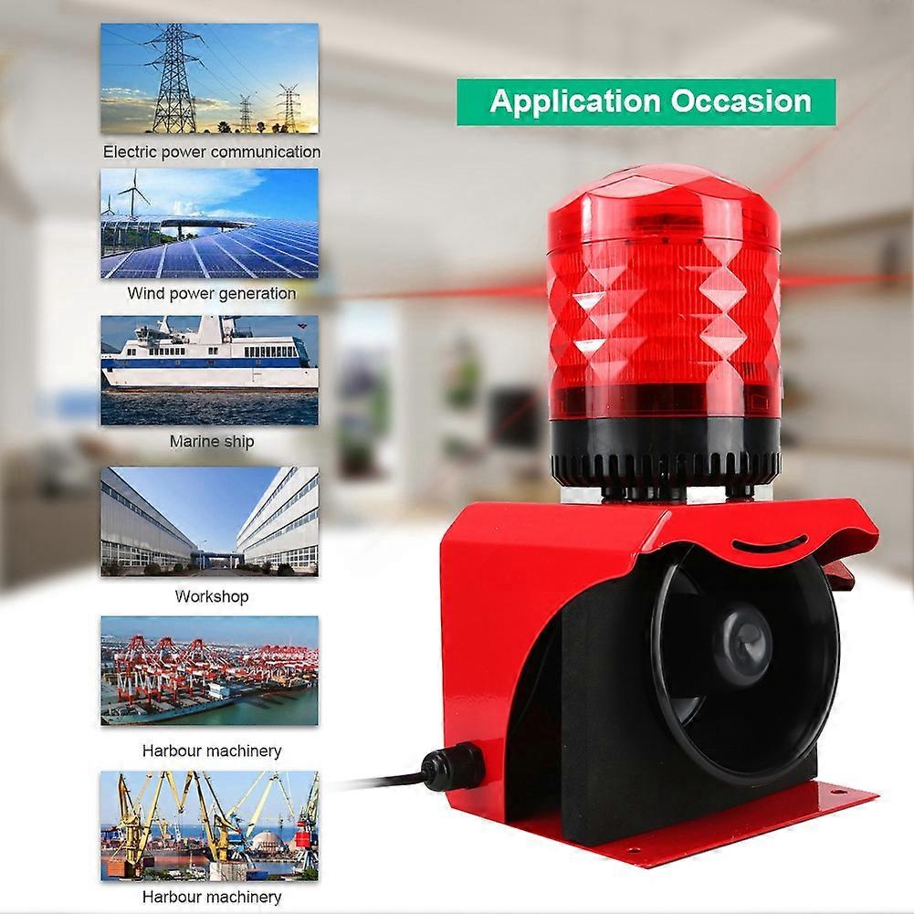 12-24V Industrial Waterproof Fire Horn Siren Alarm, Audible Visual ...