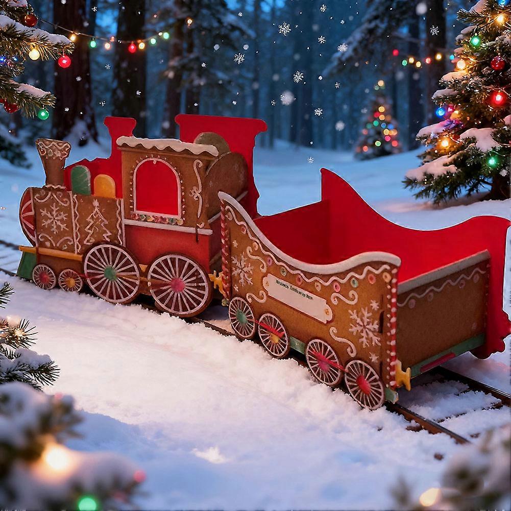 Holiday Candies Holder Presents Boxes Trains Shape Candies Present Box ...