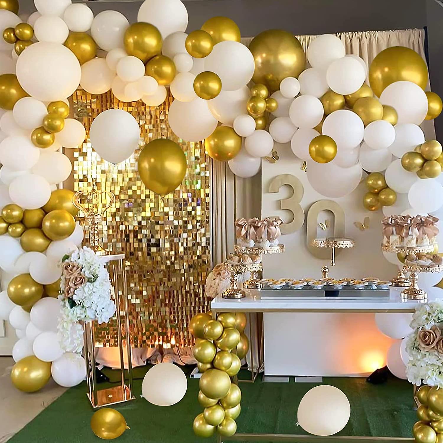 106pcs White Balloon Garland Arch Kit 5 10 12 18 Inch Different Sizes ...