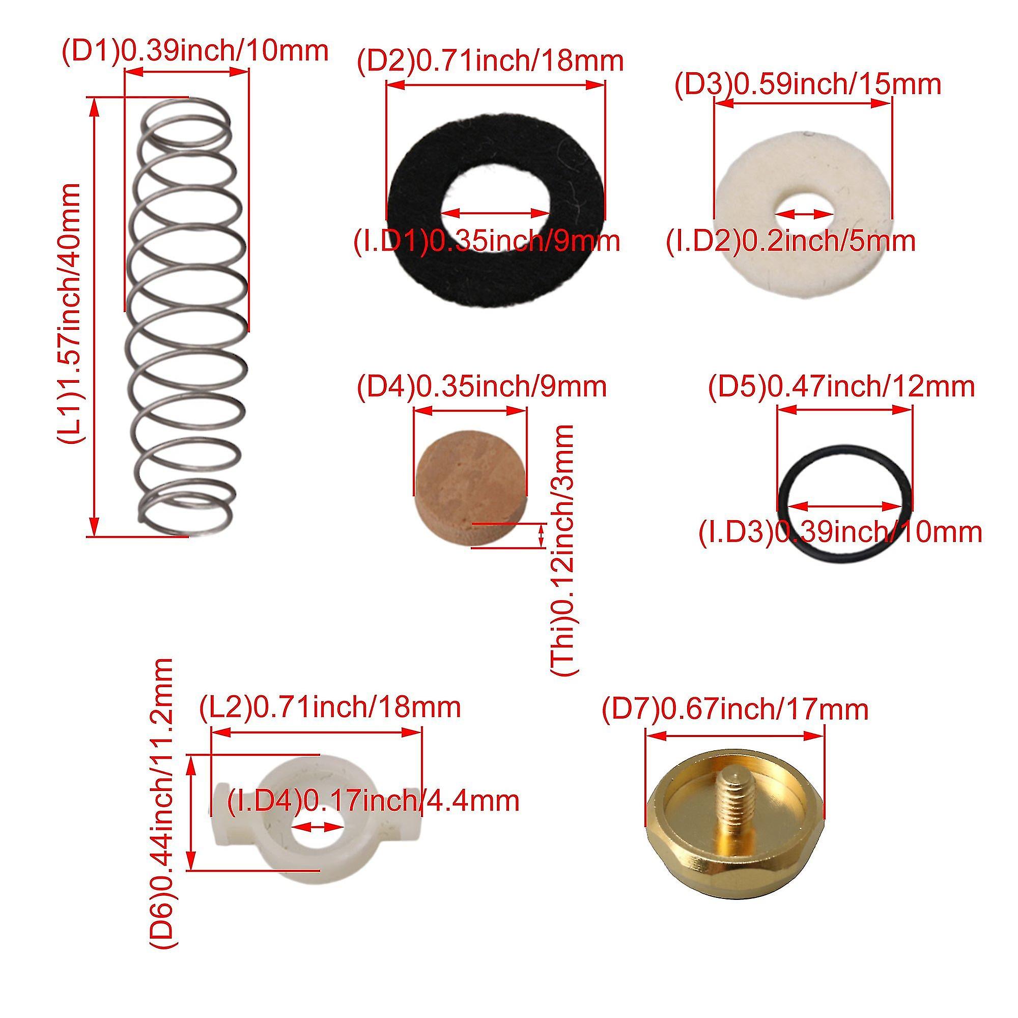 Brass instrument replacement parts trumpet spit valve cork pad abalone ...