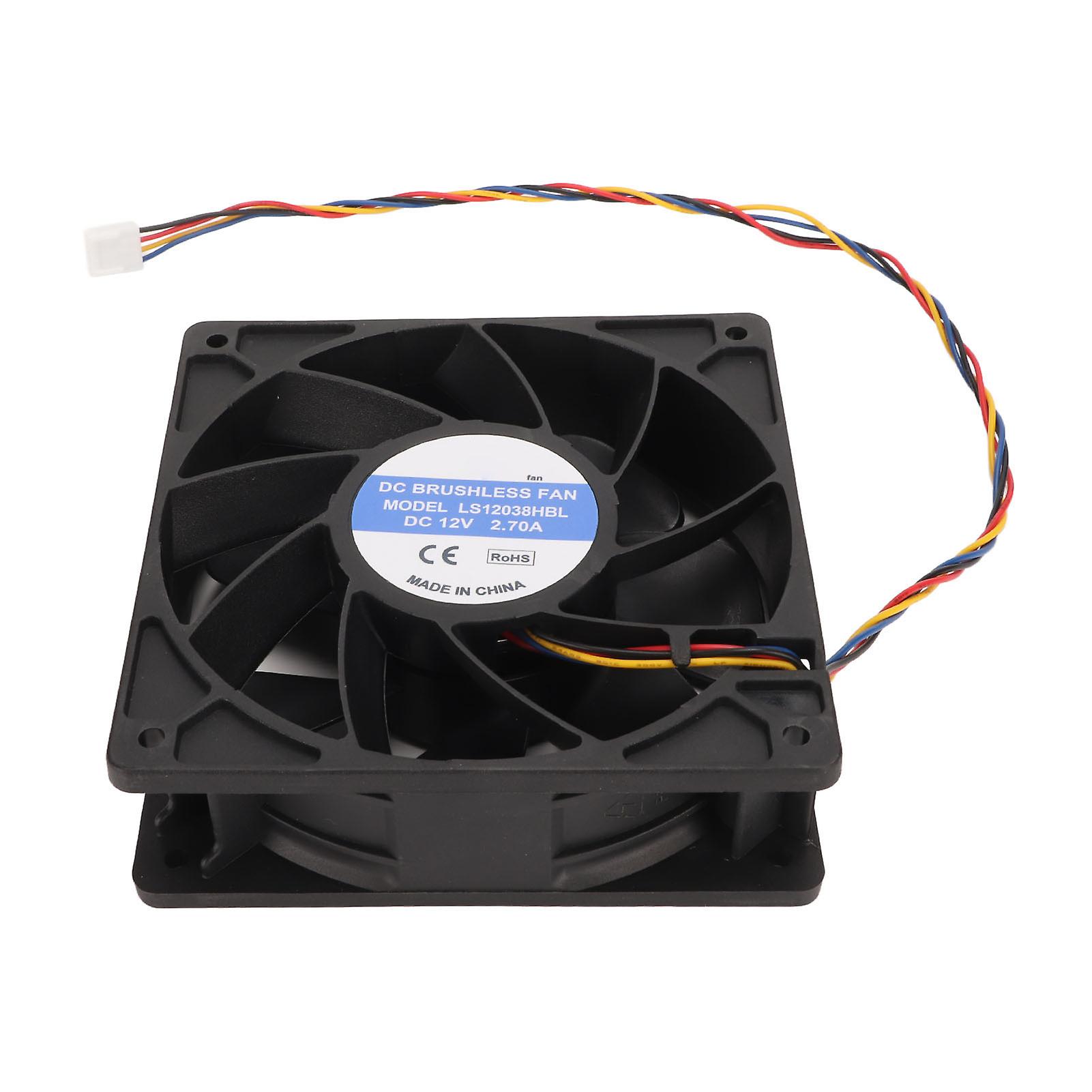 12cm Cooling Fan 120x38mm 6000rpm 12V 2.7A 4pin FG DC Brushless PWM ...