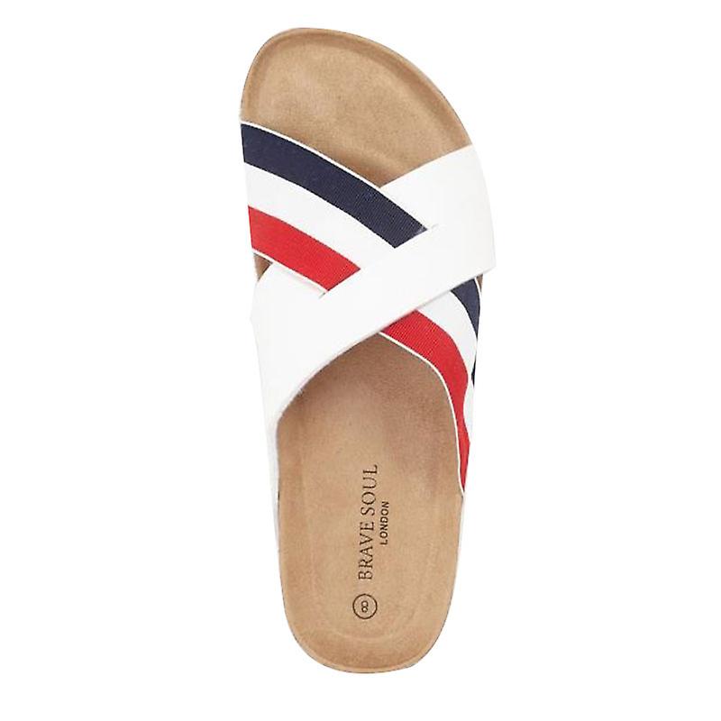 Brave Soul Mens Cross Over Sandals Beach Sliders Flip Flops | Fruugo AU