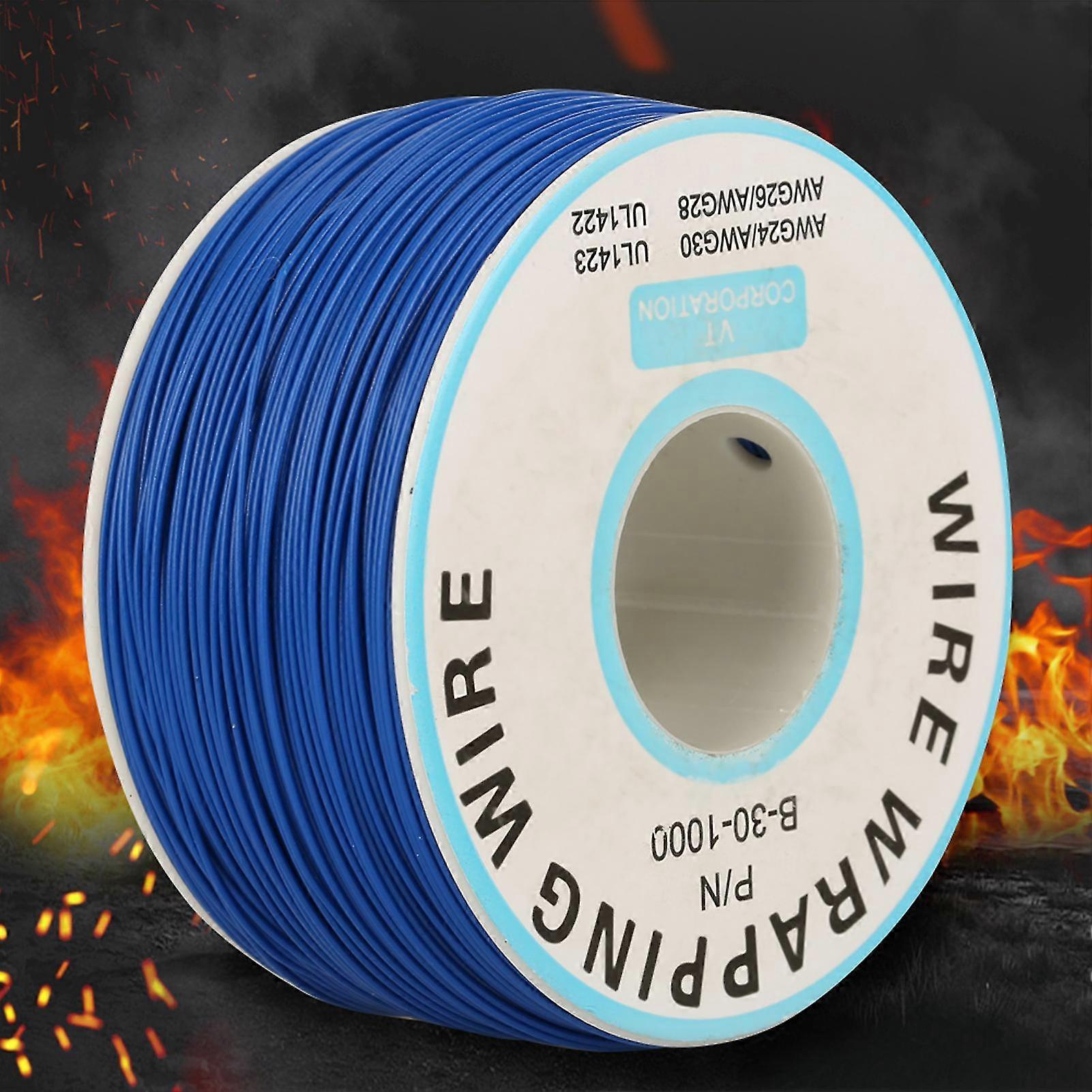 30AWG Blue Single Copper Wire Strand Wrapping Cable 0.25mm Core ...