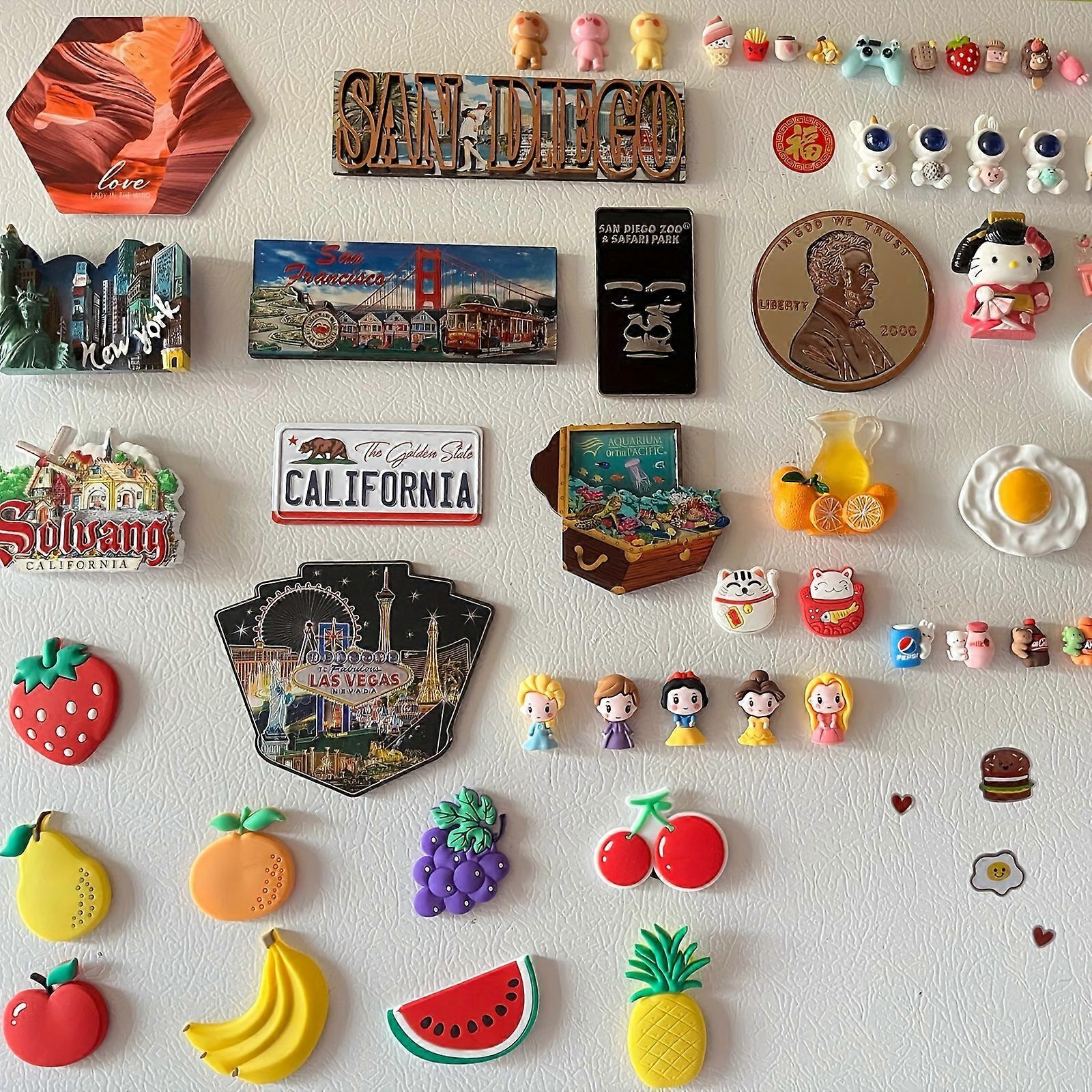 10pcs, Refrigerator Magnets, Kawaii Cartoon Fruit Fridge Magnets, Cute ...