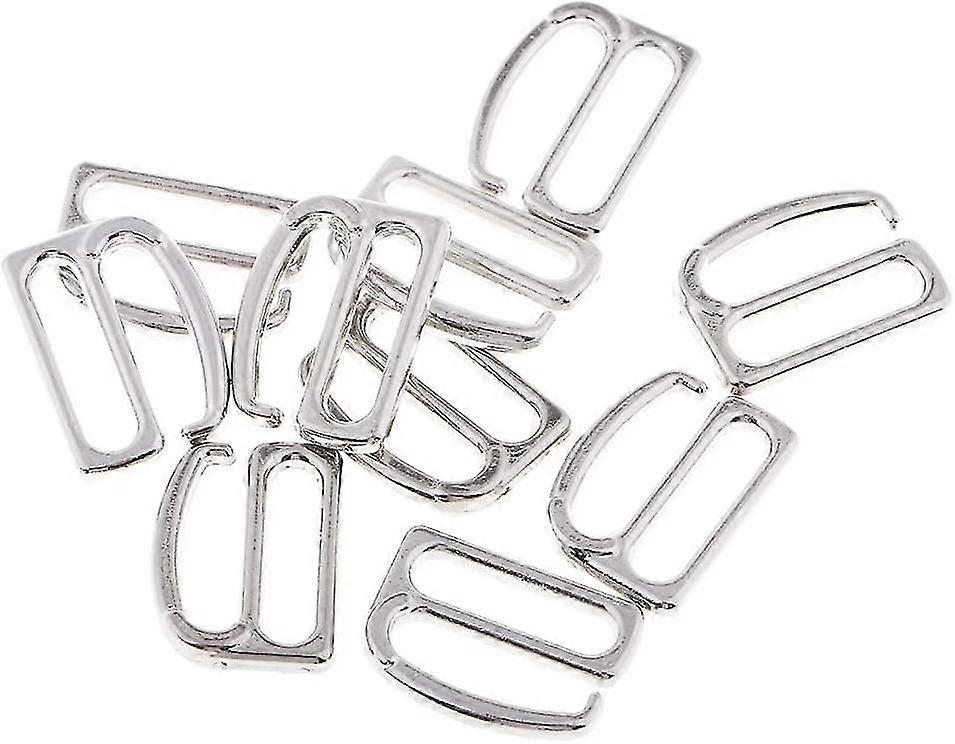 10Pcs Metal Bra Strap Adjustment Adjuster Slider Buckle Hooks Bikini ...