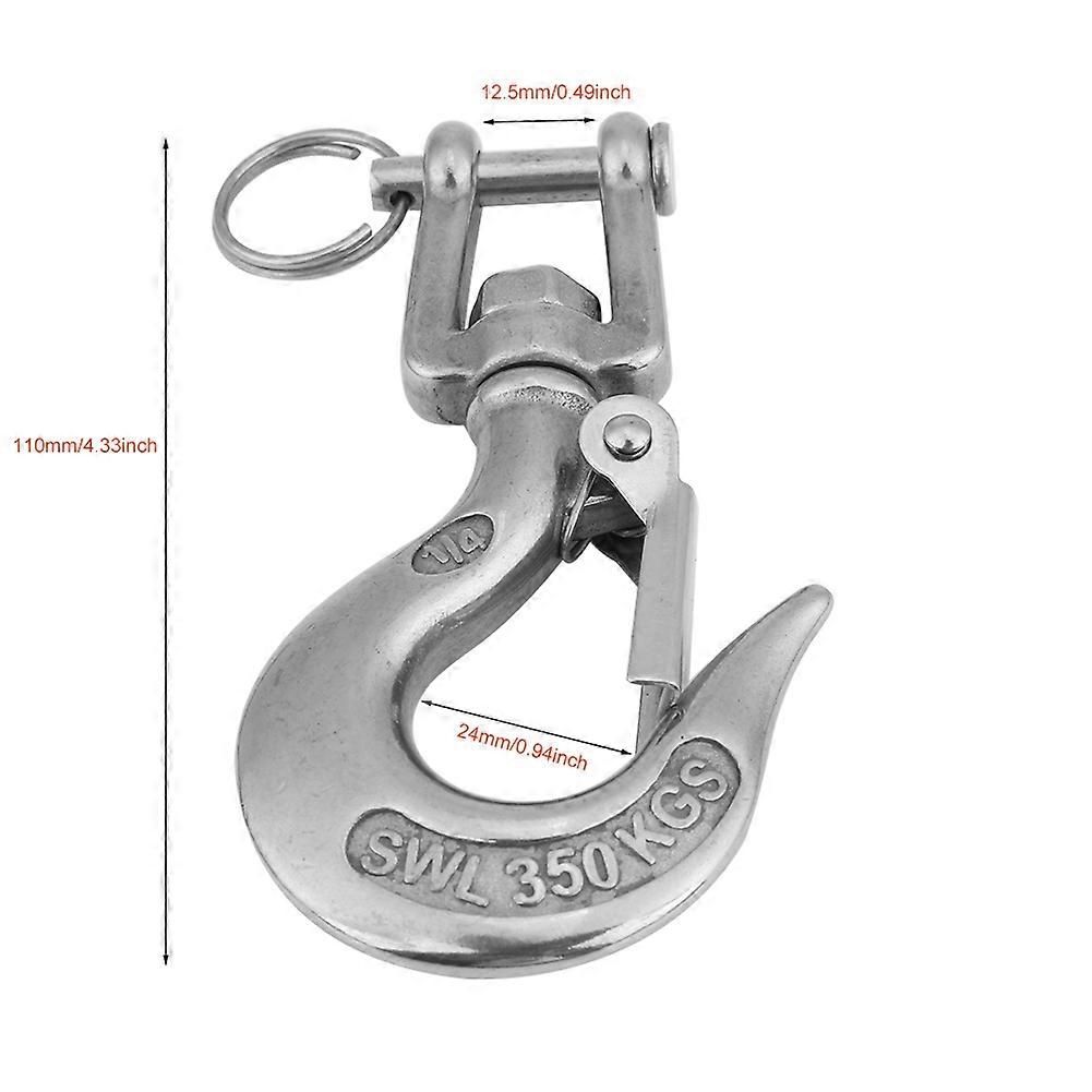 304 Stainless Steel Swivel Eye Clevis Lifting Chain Snap Hook 350KG ...