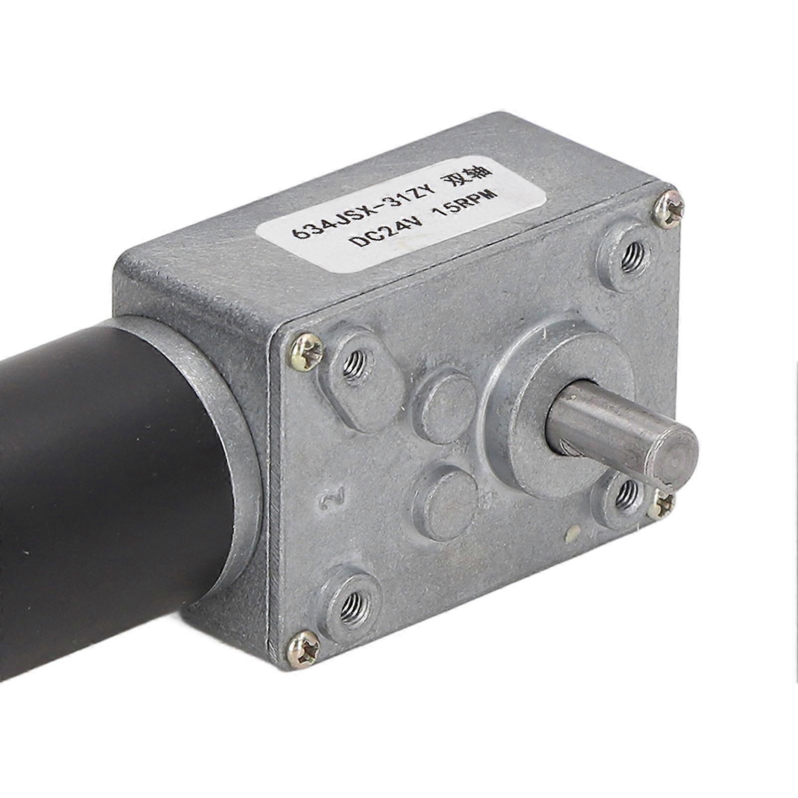 Gear Motor DC 24V Speed Reduction Self Locking Dual Shaft Reversible ...