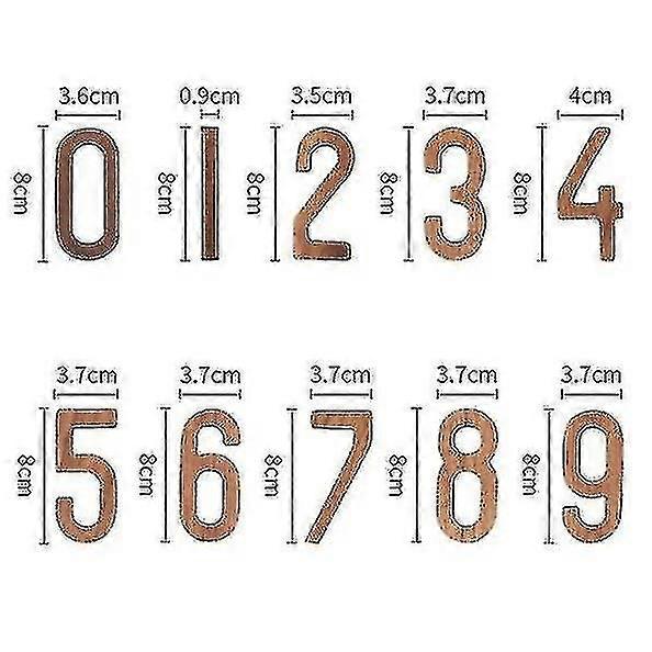 Black Walnut Wood Letters And Numbers 8cm High | Fruugo UK