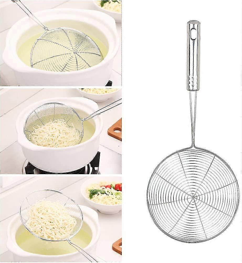 Spider Strainer Skimmer, Set Of 3 Asian Strainer Ladle Stainless Steel ...