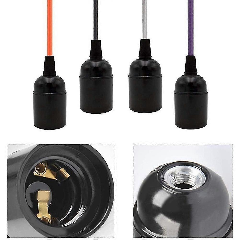 6-pack Bakelite Lamp Holder E26/ E27 Light Socket Vintage Bulb Socket Es Screw Lampholder For ...