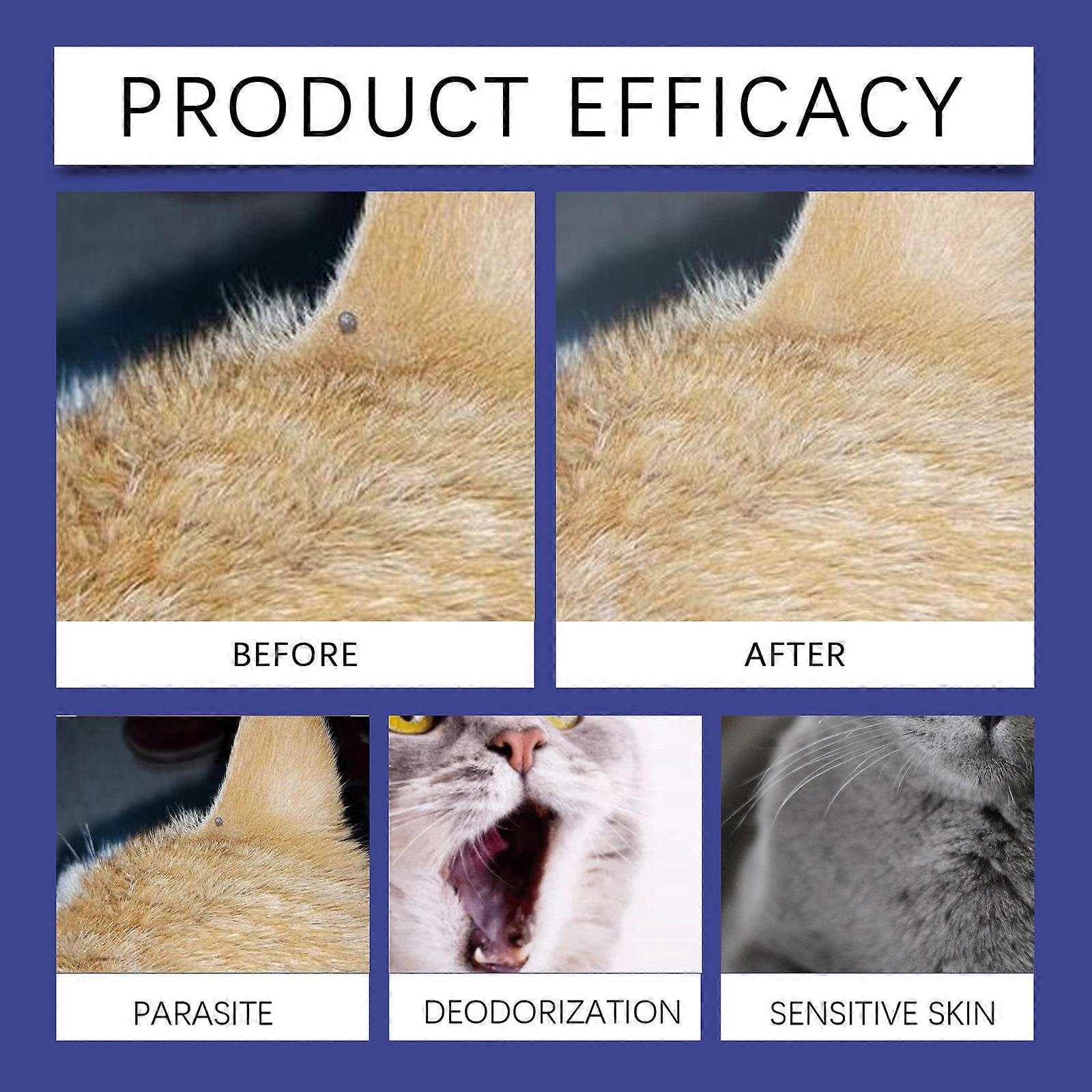 Ormekur og deodoriserende spray for kjæledyr Loppemiddel for katter og ...