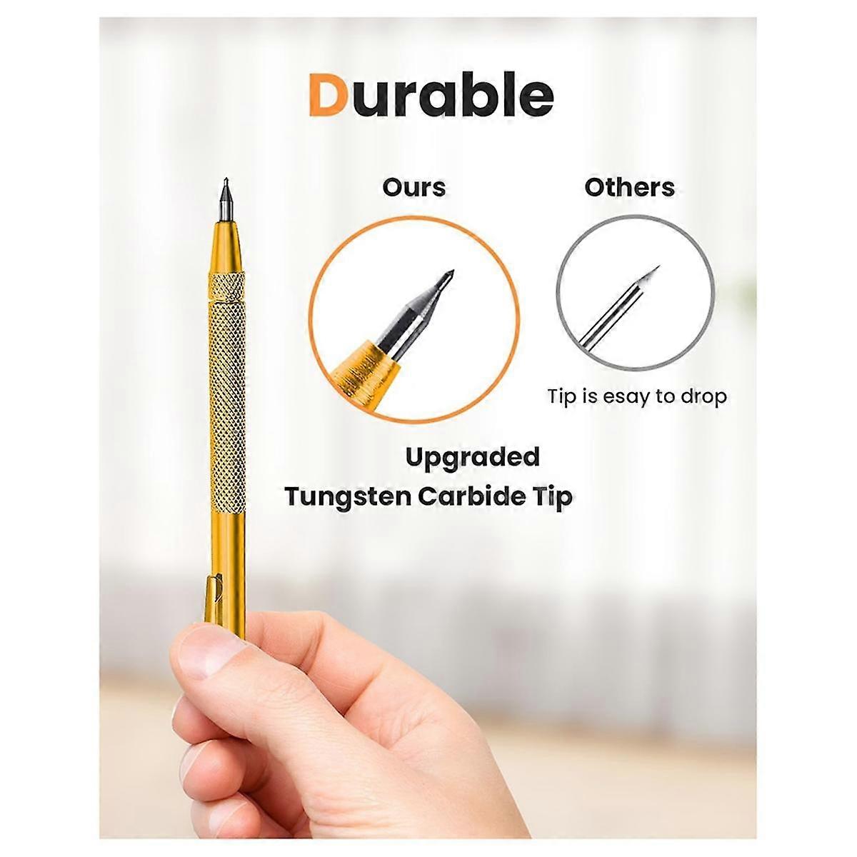 Tungsten Carbide Scriber, Knurled Aluminum Handle, with Bonus Marking ...