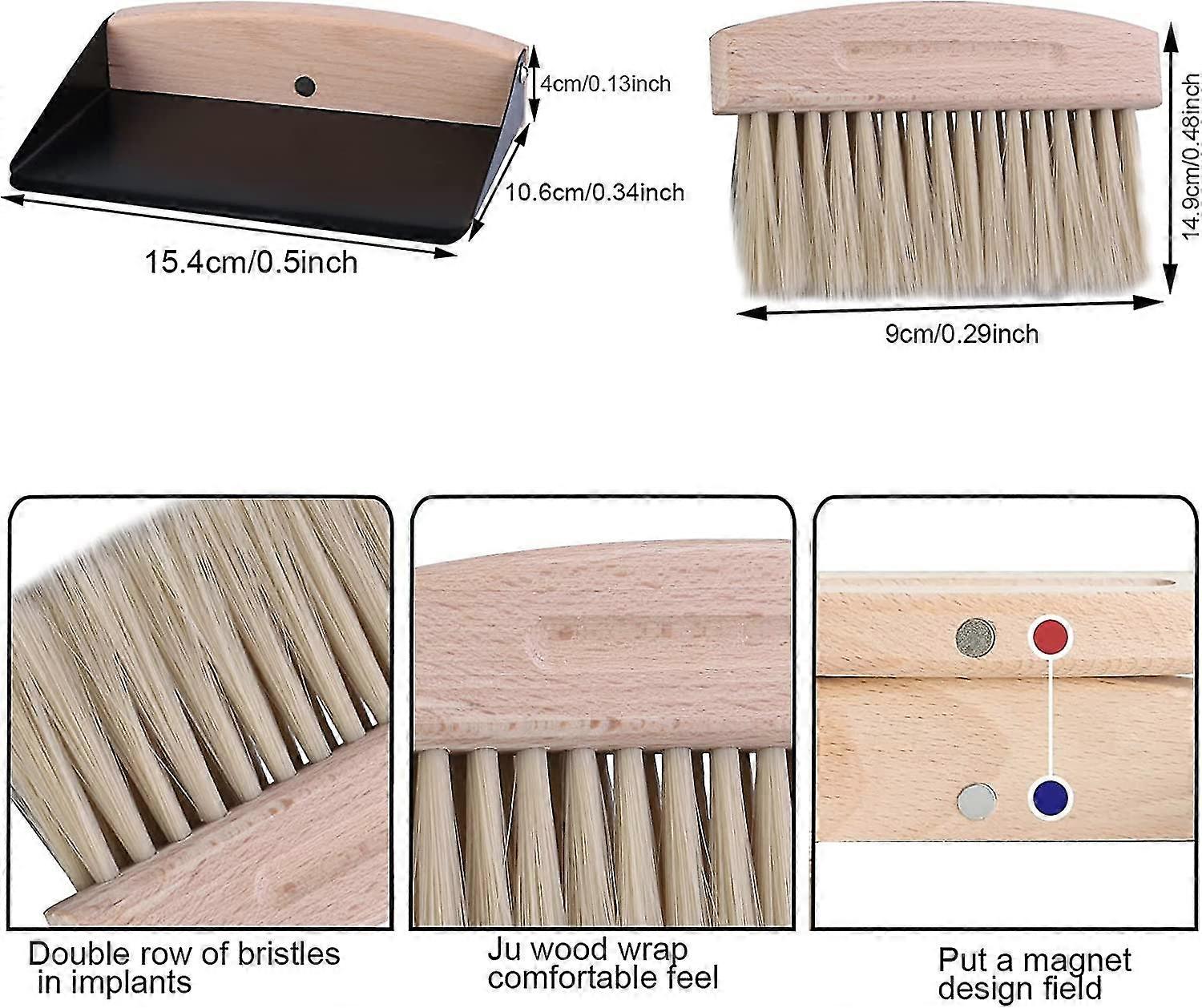 Table Broom Brush Dustpan Set: Dustpan And Hand Brush Wooden Hand Brush ...