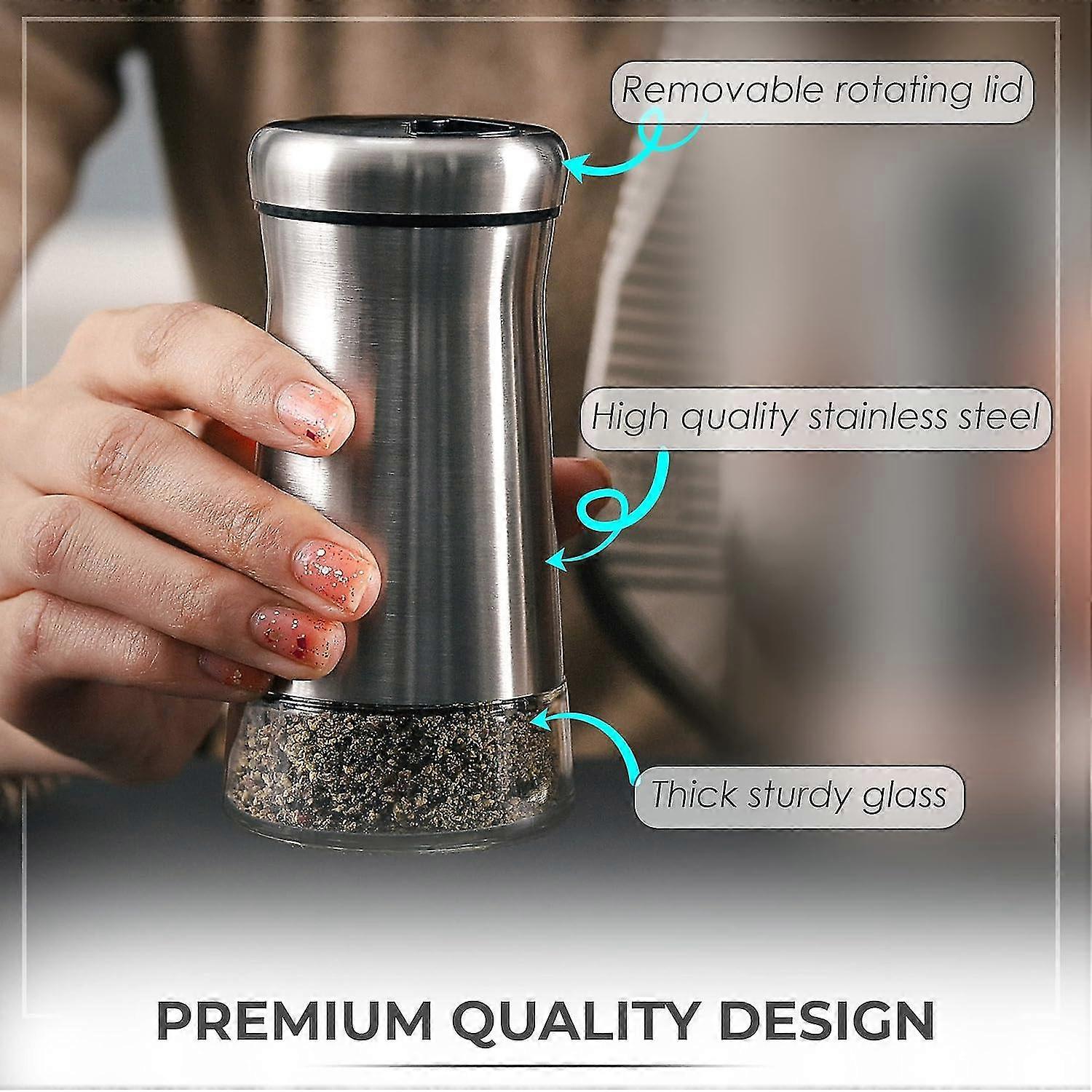 Pepper Shaker Or Salt Shaker With Adjustable Pour Holes - Elegant ...