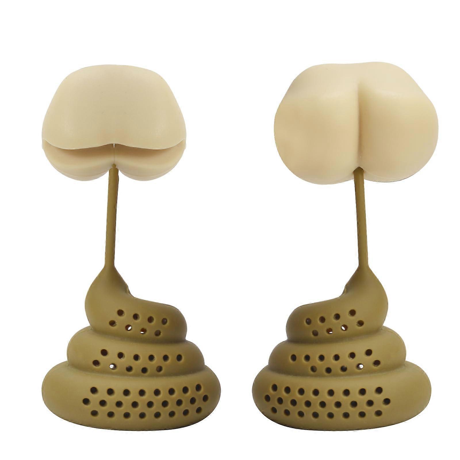 2Pcs Prank Tea Filter for Loose Leaf and Herbal Tea, Interesting Poop ...