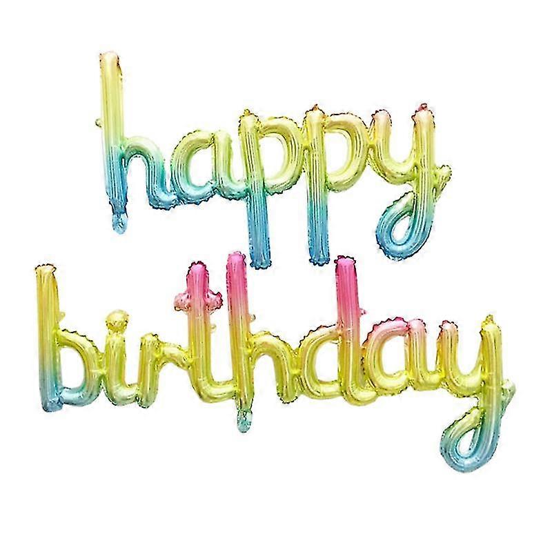 New Happy Birthday Conjoined Letters Balloons Rose Gold Lowercase ...